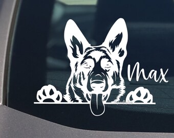 German Shepherd Window Sticker Car Sticker Puppy Car Decal - Etsy