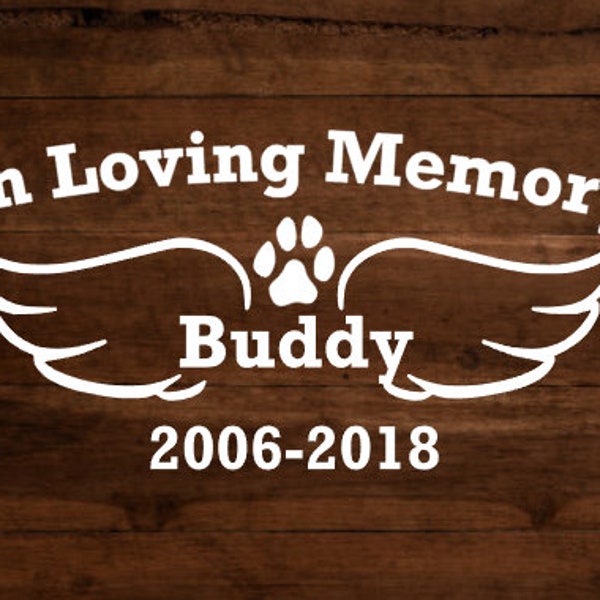 Dog Memorial Decal - Etsy