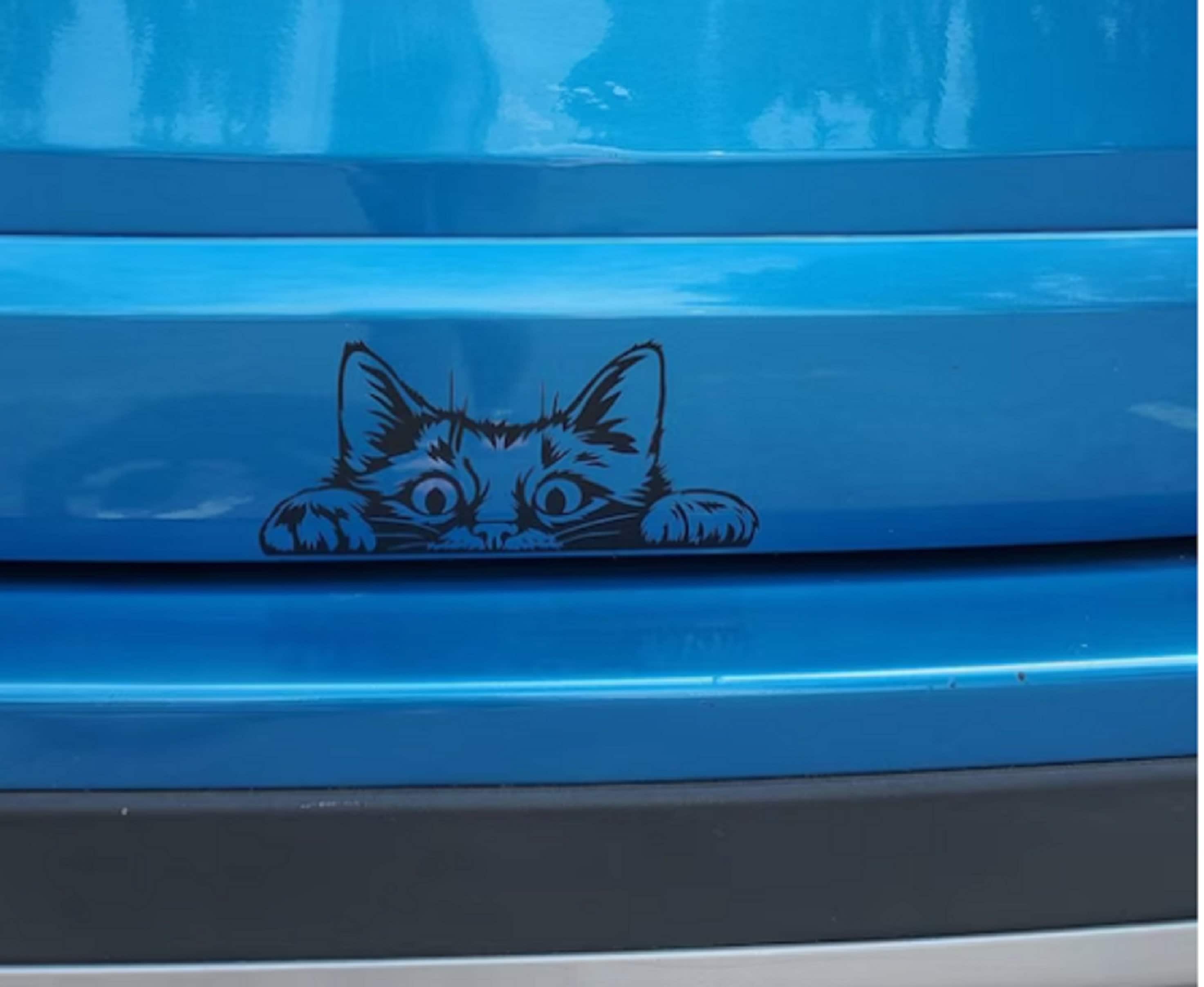 Cute Cat Stickers Reflective Cat Decal Sticker - Cute Heart Cat Design ...