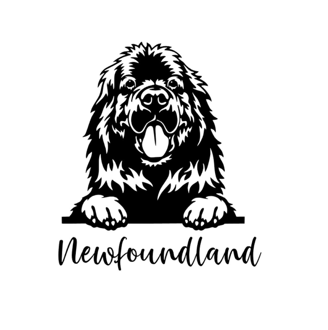 Newfoundland Peeking Dog Car Decal Sticker Newfie Mum Sticker - Etsy