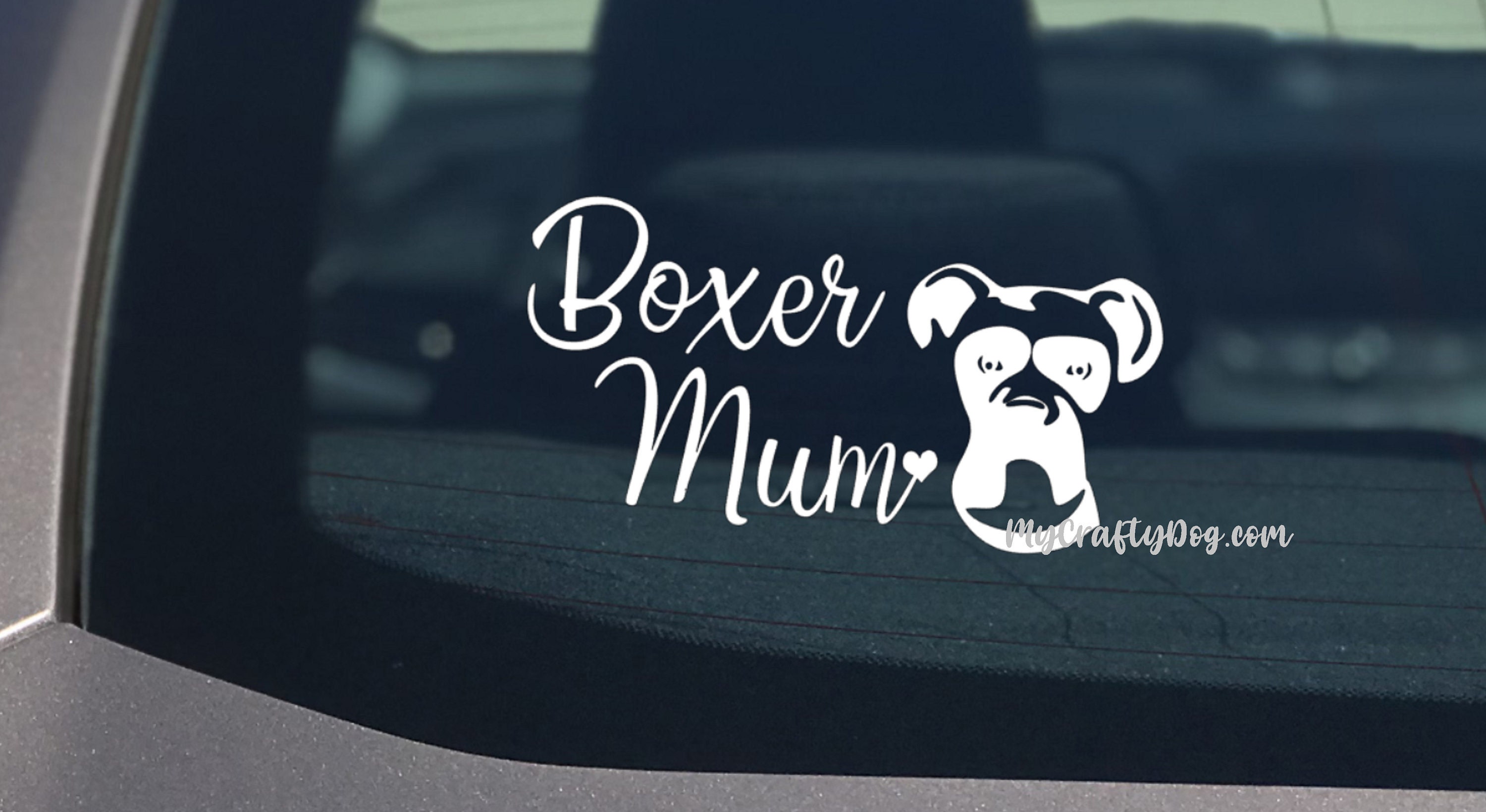 Boxer Mum Car Decal / Sticker Dog Car Decal Cat Car Decal - Etsy Australia