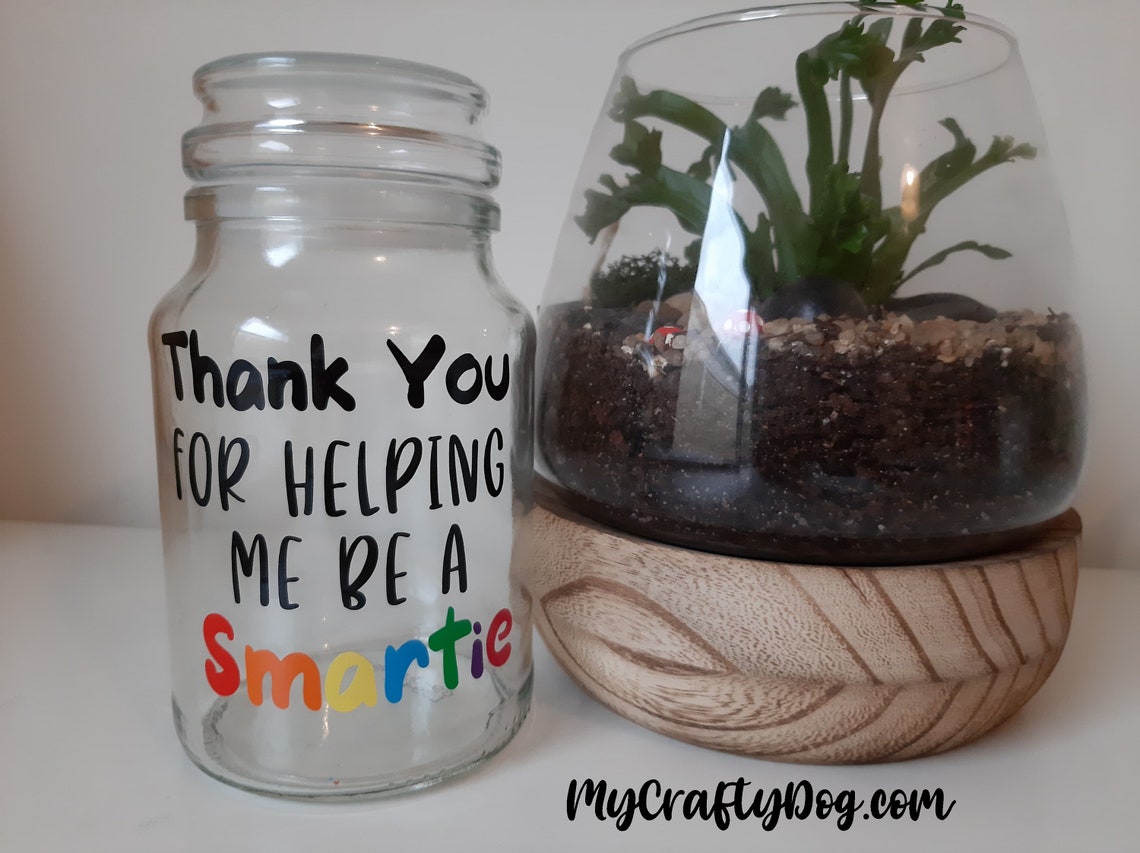 Thank You for Helping Me Be a Smartie Sticker for DIY Teacher - Etsy