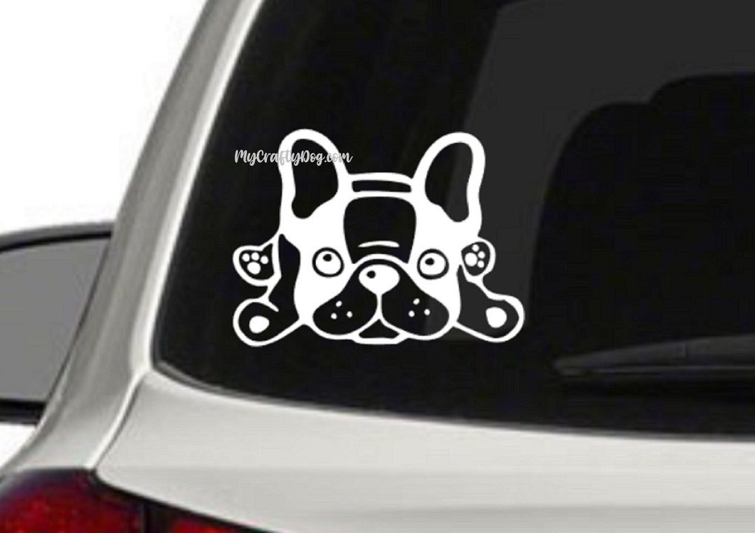 French Bulldog Car Decal / Sticker Frenchie Window Vinyl Dog Decals ...