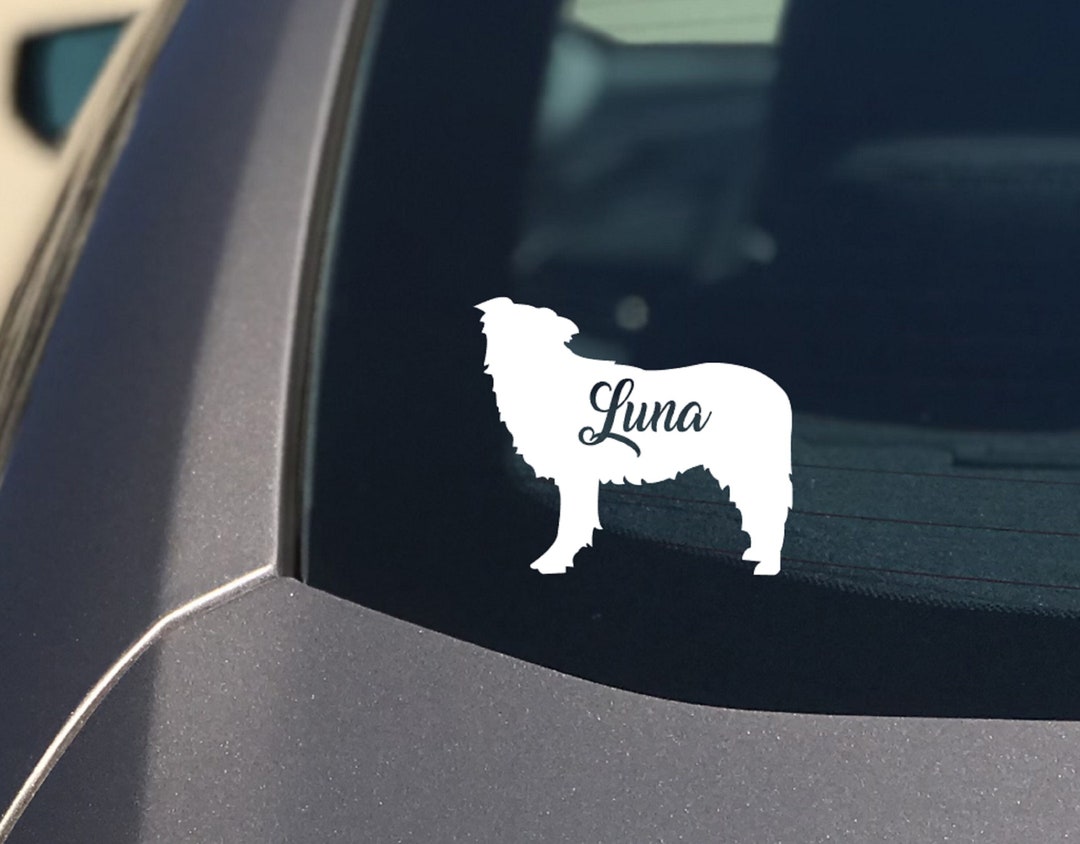 Border Collie Sticker, Vinyl Car Decal, Custom Made Border Collies ...
