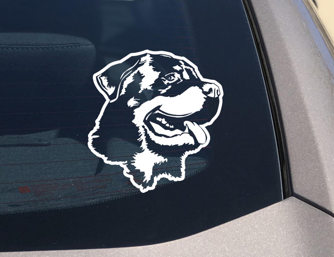 Rottweiler Car Sticker, Quality Rotti Head Decal Vinyl, Popular ...