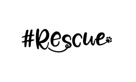 Hastag rescue Dog Car Decal / Sticker | Etsy