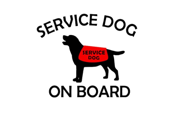 Assistance Dog Service Dog or Therapy Dog Car Decal / Sticker | Etsy