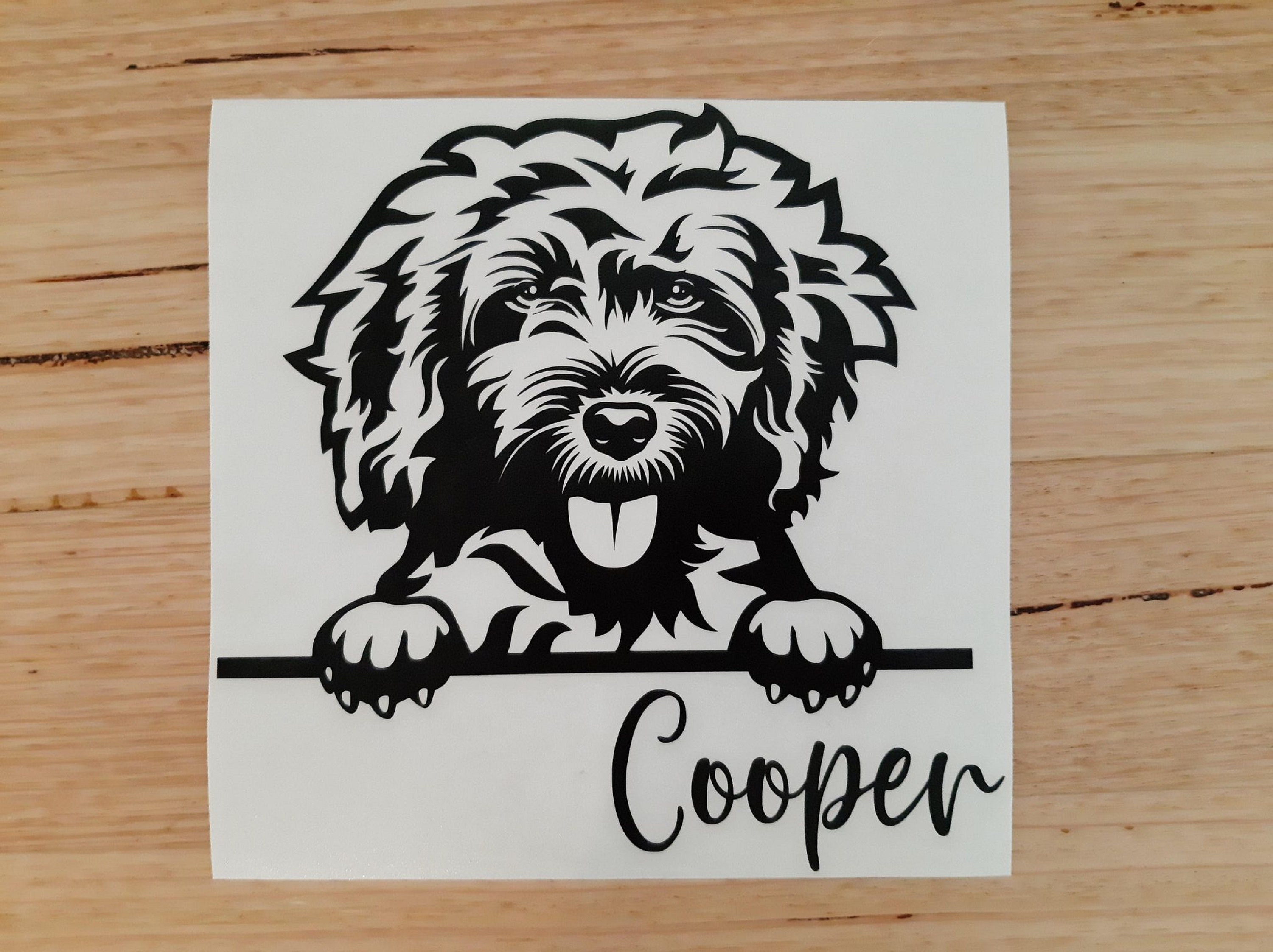 Cockapoo Peeking Dog Car Decal Sticker Cockapoo Dog Sticker - Etsy