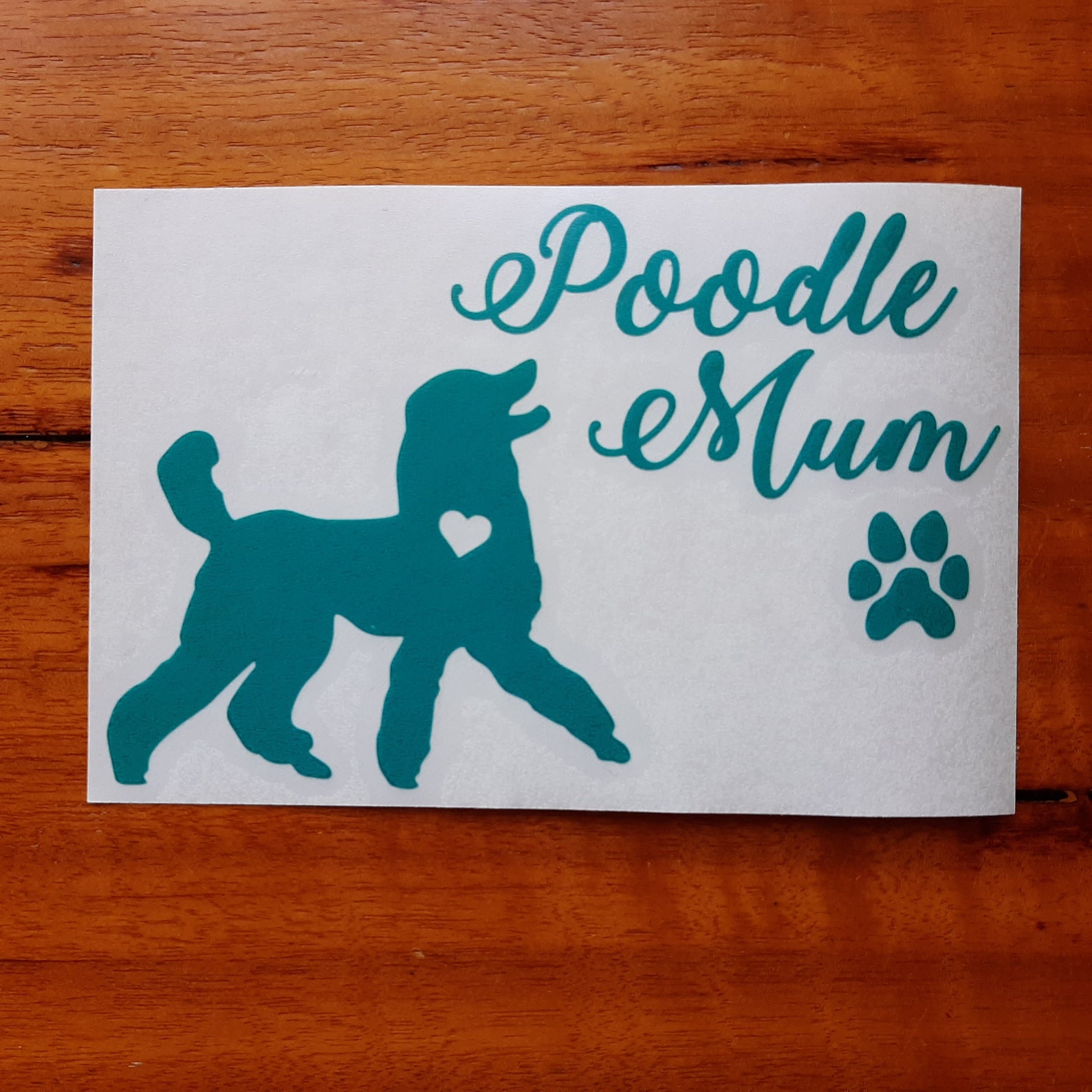 Poodle Mum Car Decal / Sticker Window Vinyl Dog Breed Decals Cute Love ...
