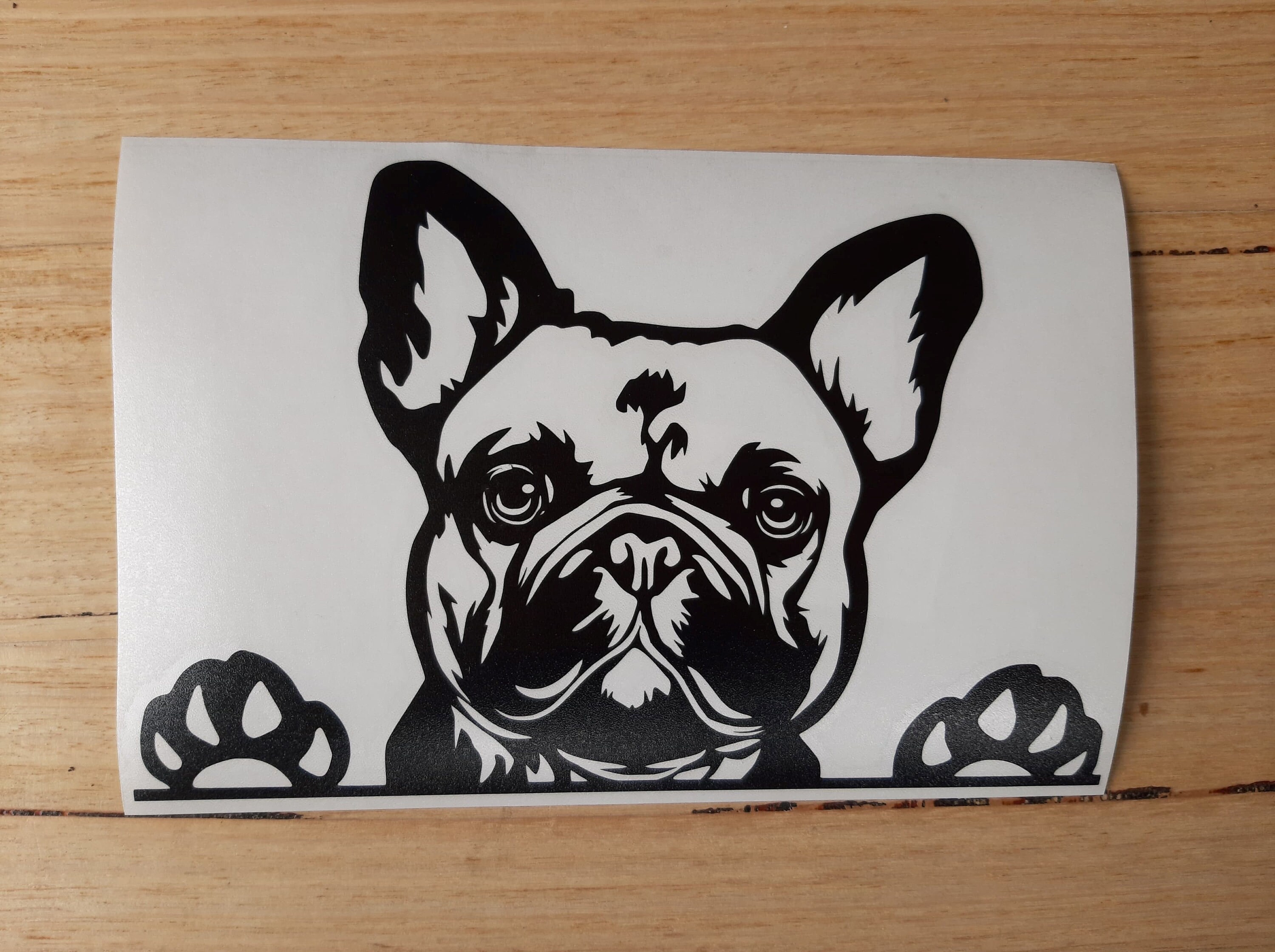 French Bulldog Peeking Car Decal Sticker Frenchie Dog Sticker | Etsy