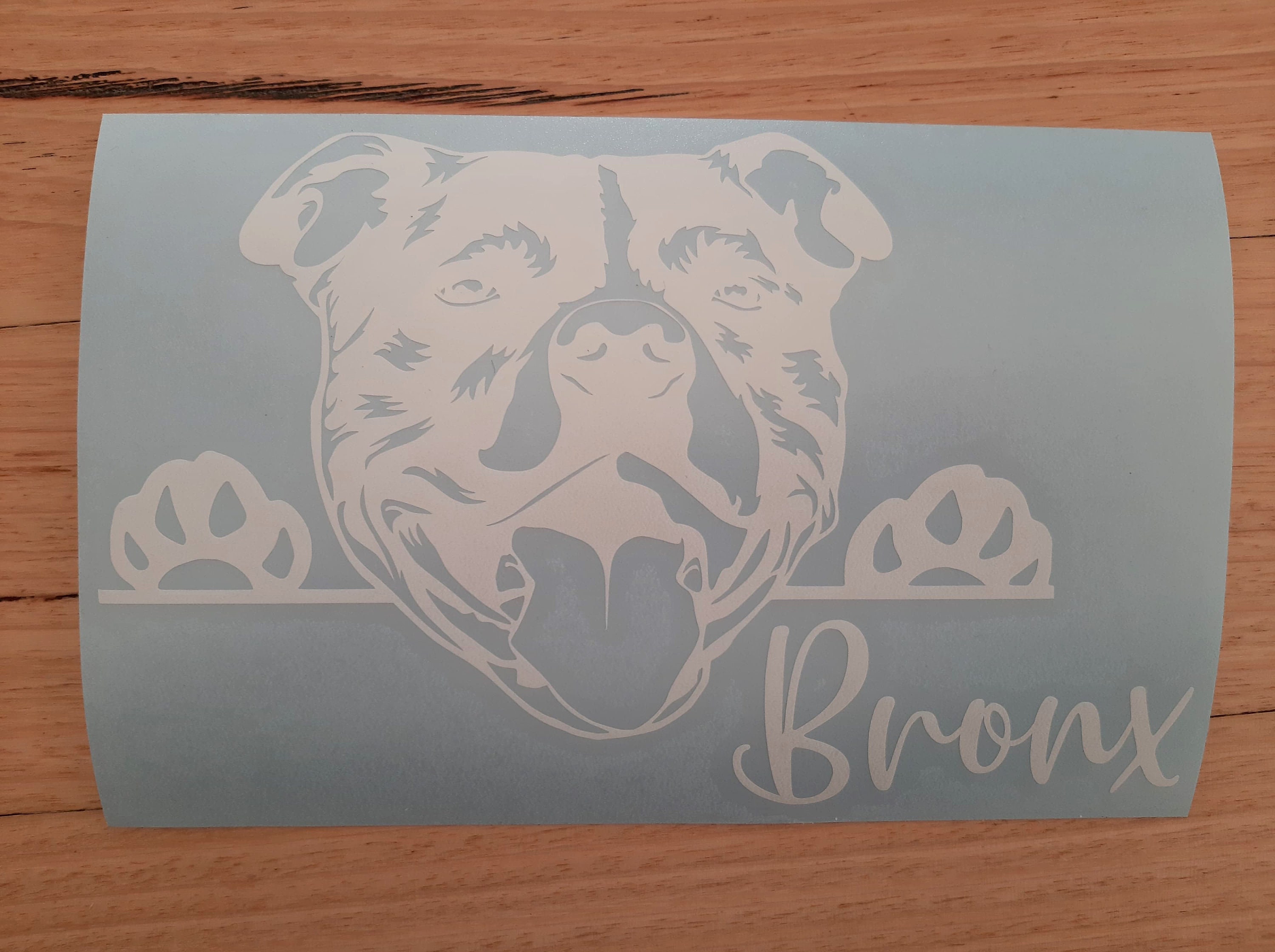 Staffy Peeking Dog Car Decal Sticker Staffordshire Terrier | Etsy