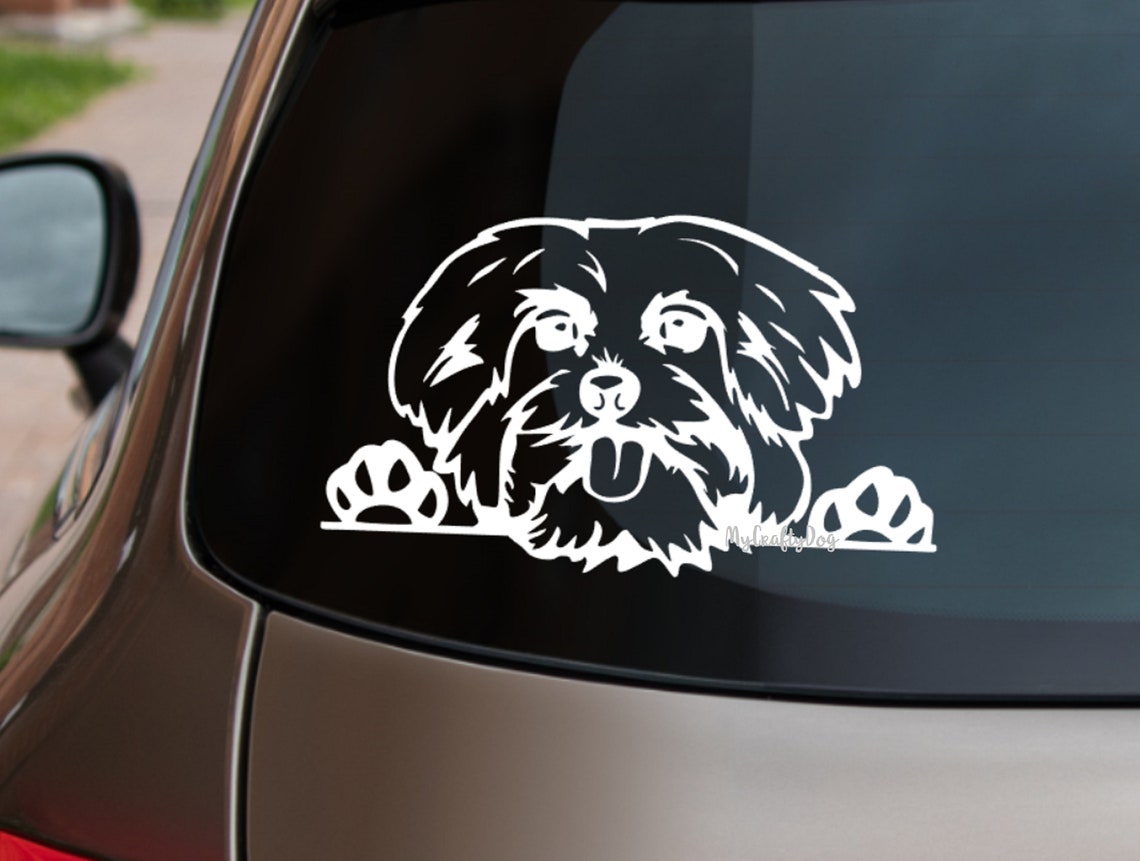 Peeking Maltese Dog Sticker Maltese Car Vinyl Decal Window - Etsy