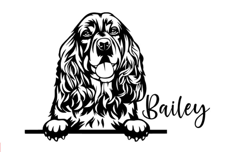 Peeking Cocker Spaniel Car Decal / Sticker | Etsy