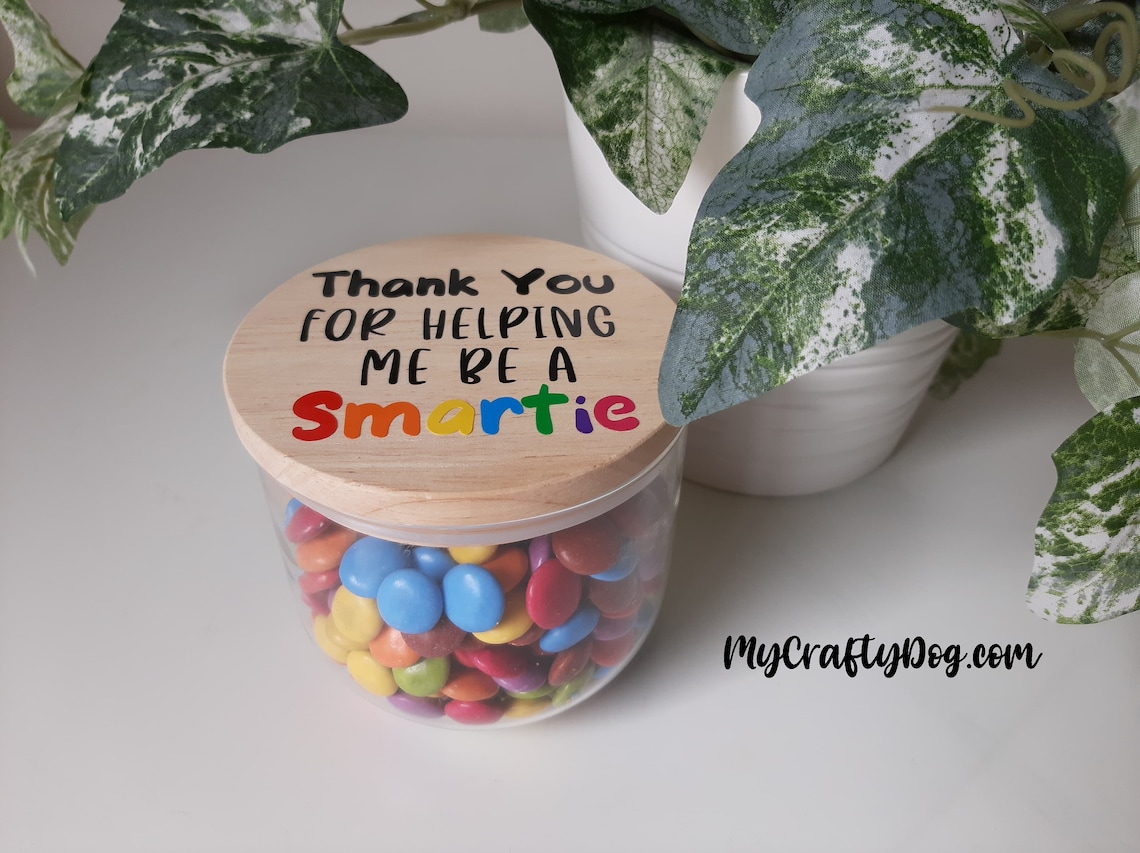 Thank You for Helping Me Be a Smartie Sticker for DIY Teacher Gift ...
