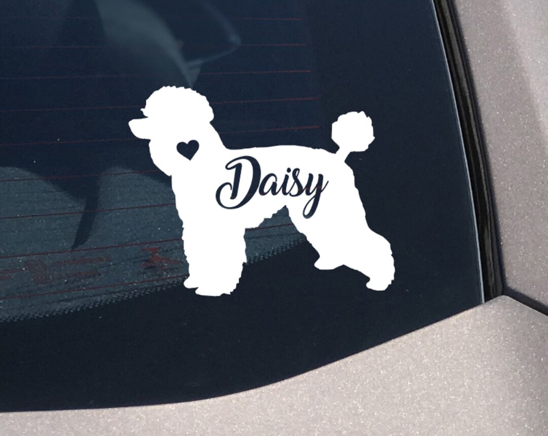 Personalized Poodle Silhouette Sticker / Vinyl Decal 12x15 / 5x6 ...