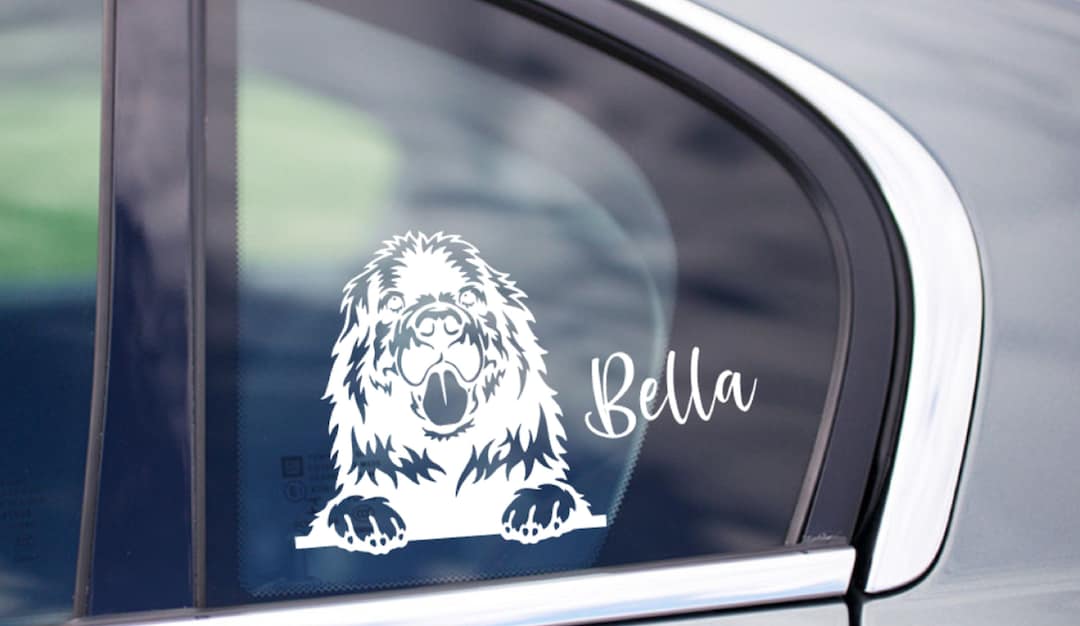Newfoundland Peeking Dog Car Decal Sticker, Newfie Mum Sticker Newfie ...