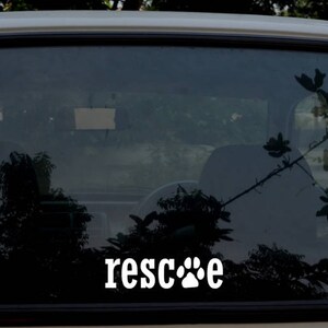 Rescue Dog Car Decal / Sticker - Etsy