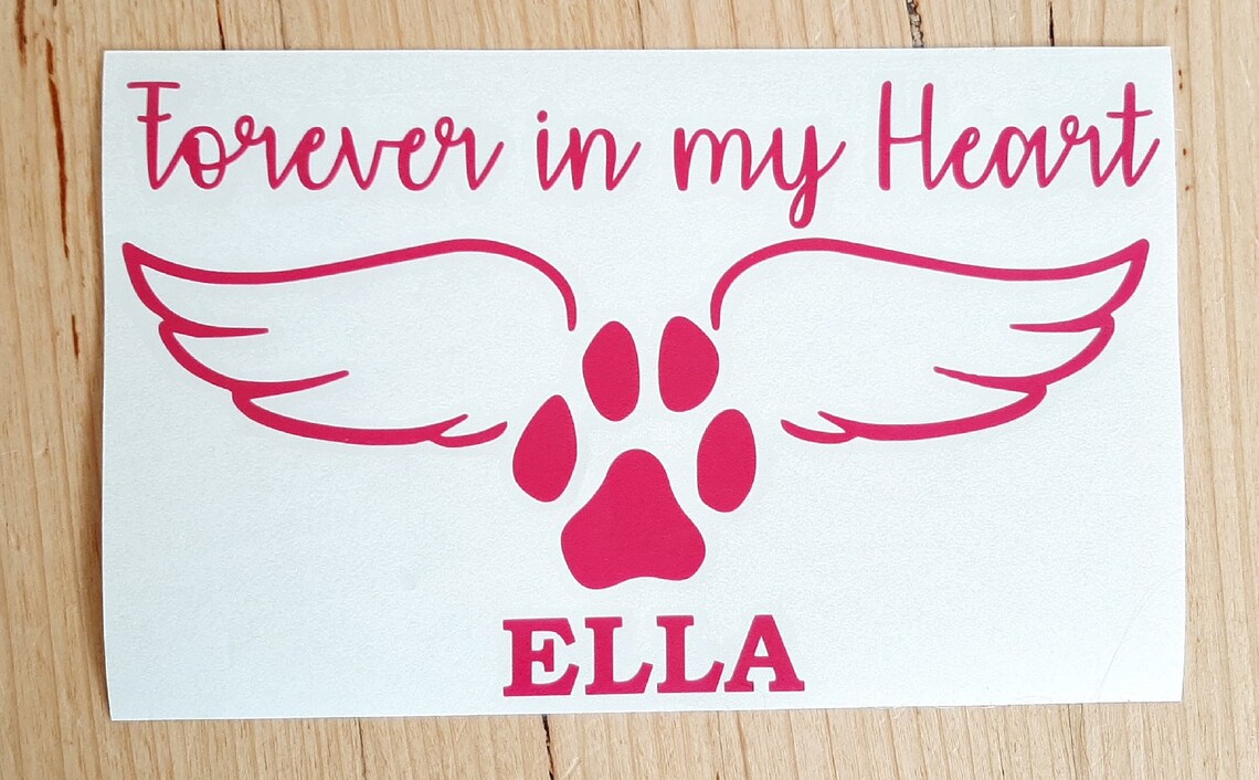 Customized Dog Memorial Decal Sticker. Pet Memorial Decal. Dog - Etsy