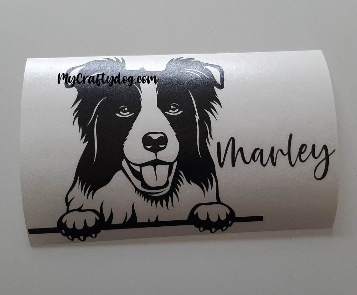 Border Collie Peeking Dog Car Decal Sticker Border Collie - Etsy Australia