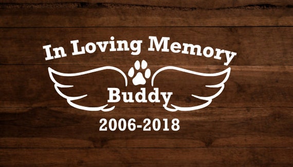 In Loving Memory Dog Memorial Decal Customized. Customized Pet | Etsy