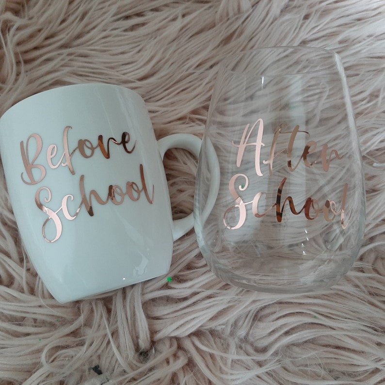 Before School and After School Vinyl Sticker for DIY Teacher Gift ...