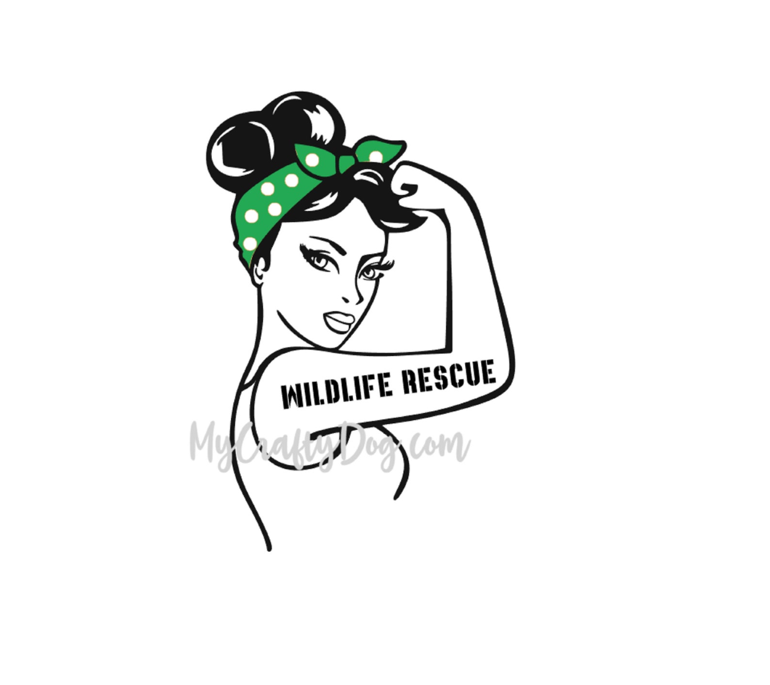 Wildlife Rescue Car Decal Sticker Rosie the Riveter Strong Women Raise ...
