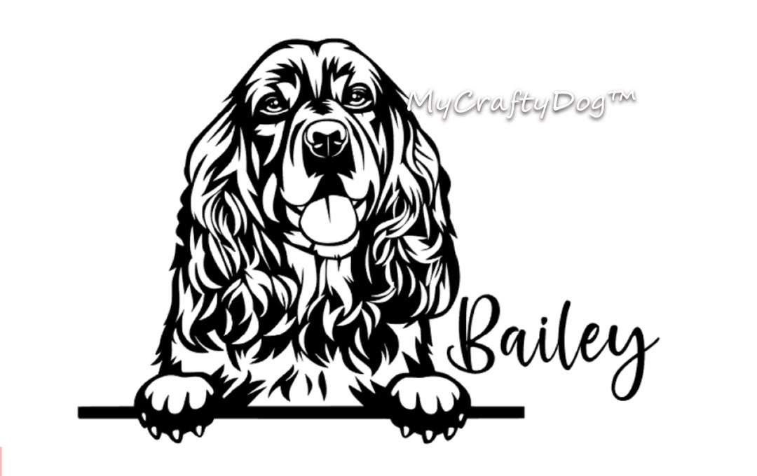 Peeking Cocker Spaniel Car Decal / Sticker - Etsy