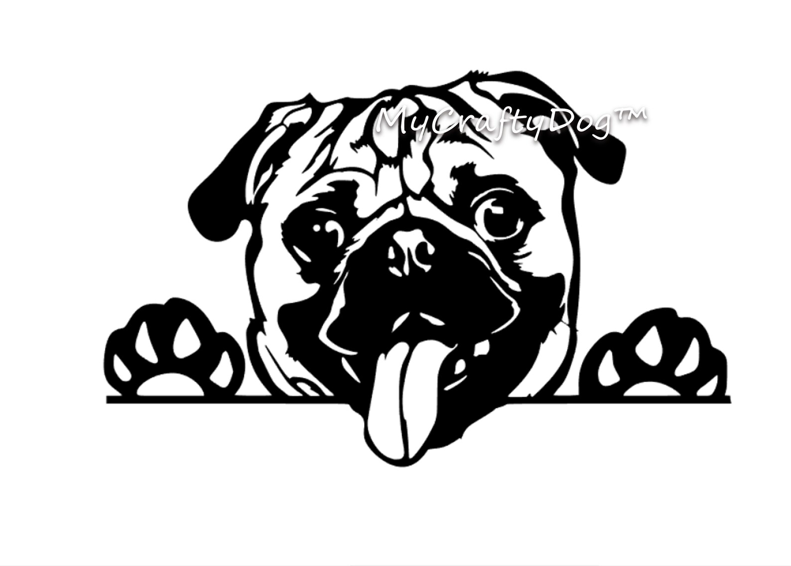 Peeking Pug Car Decal Sticker Pug Sticker - Etsy Australia