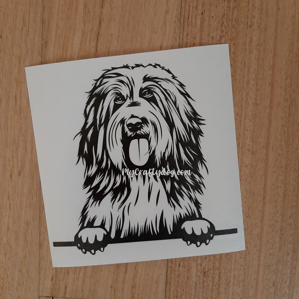 Peeking Bearded Collie Car Decal / Sticker - Etsy Australia