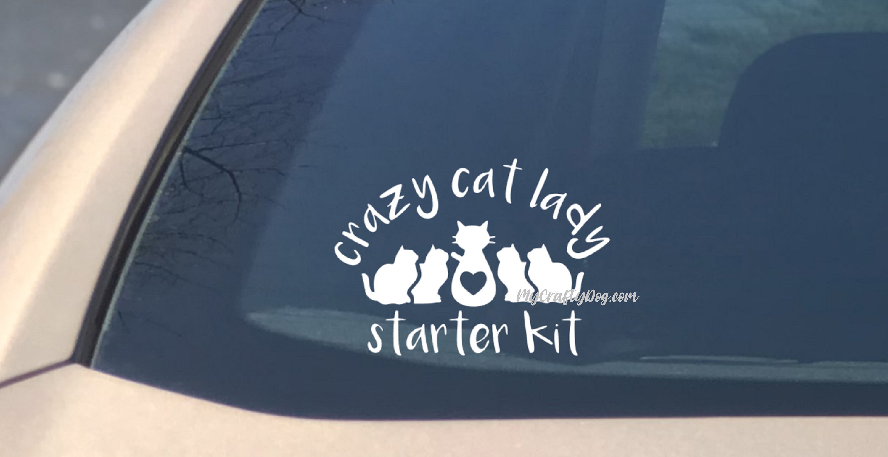 Crazy Cat Lady Car Decal