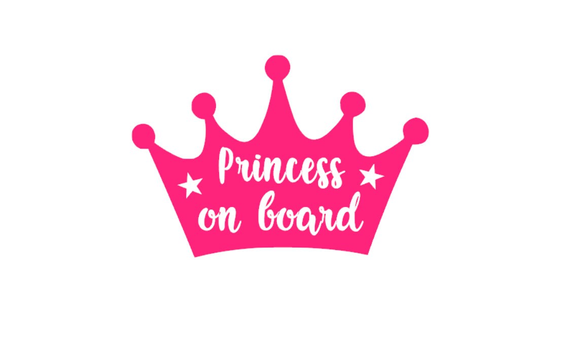 Princess on Board Car Decal / Vinyl Sticker. Fun Baby on Board | Etsy ...