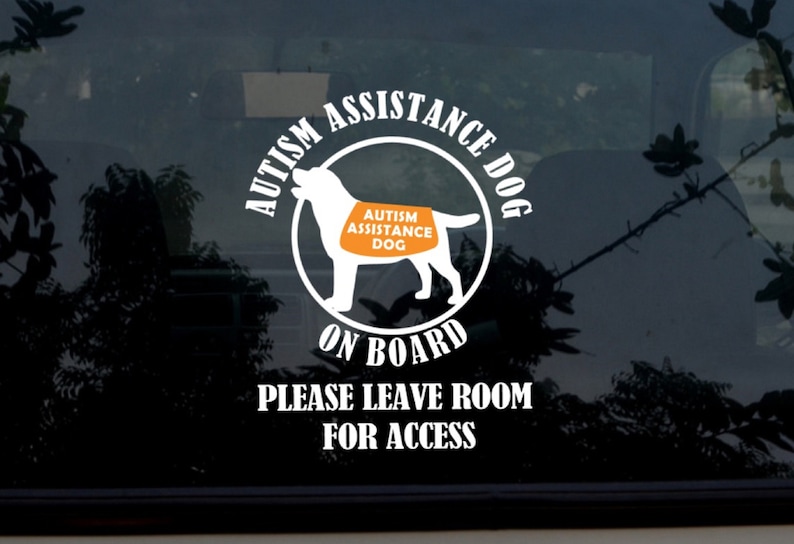 Autism Assistance Dog Car Decal / Sticker Car Window High | Etsy