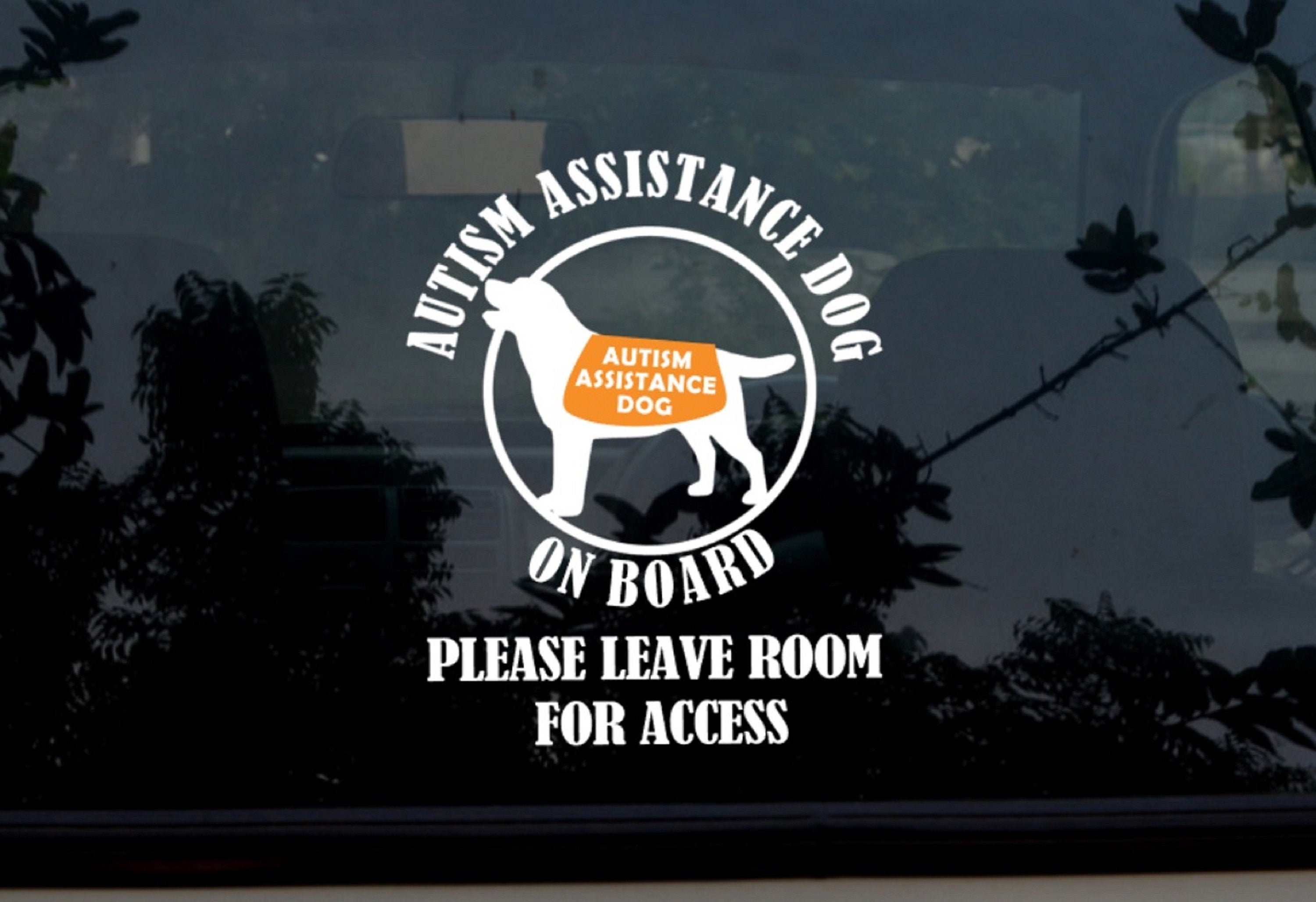 Autism Assistance Dog Car Decal / Sticker Car Window High Quality Vinyl ...