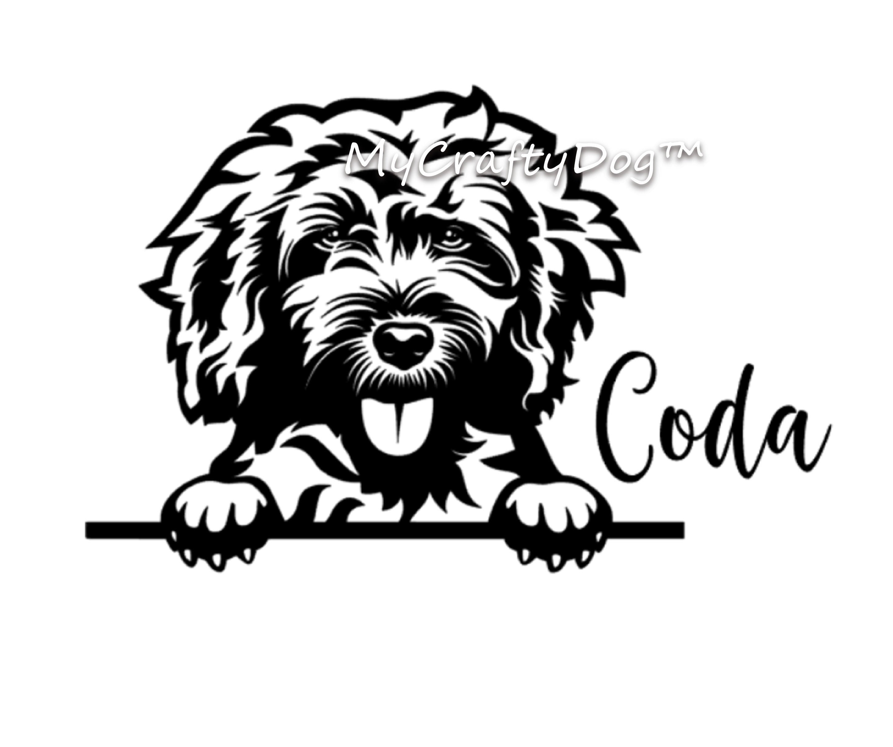 Cockapoo Peeking Dog Car Decal Sticker Cockapoo Dog Sticker - Etsy