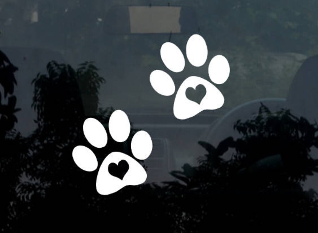 2 X Paw Print Stickers Paw Print Vinyl Decal Dog Cat Paw - Etsy