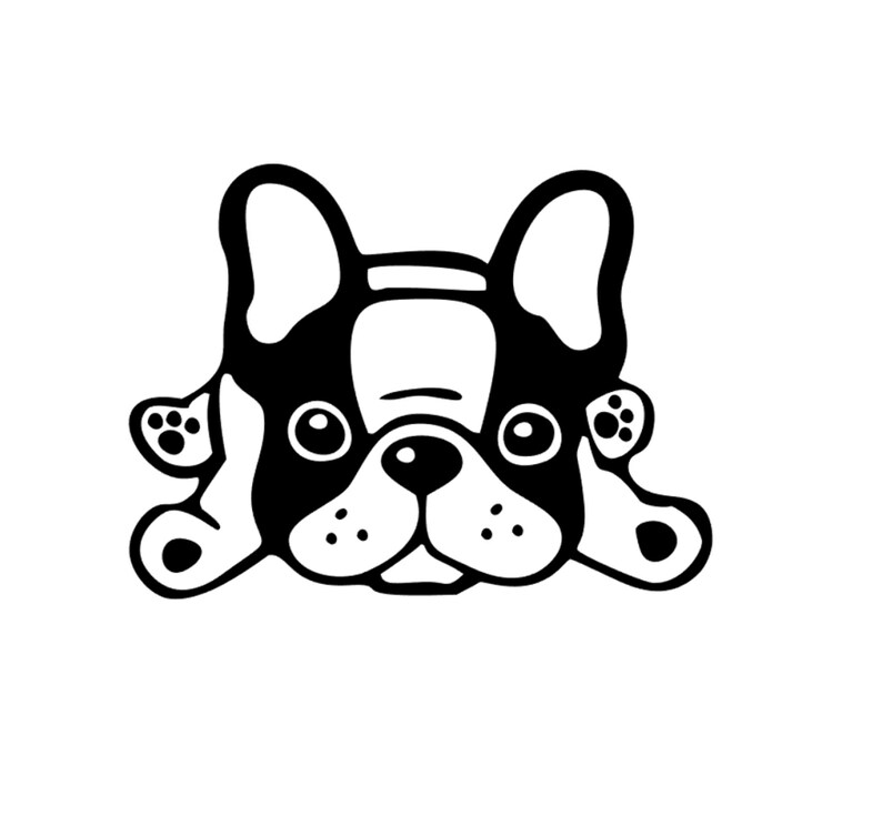 French Bulldog Car Decal / Sticker Frenchie Window Vinyl Dog Decals ...
