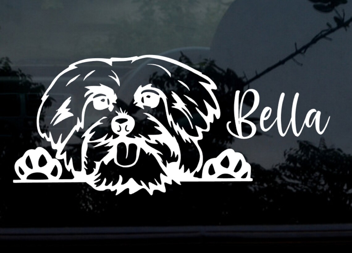 Peeking Maltese Dog Sticker Maltese Car Vinyl Decal Window - Etsy