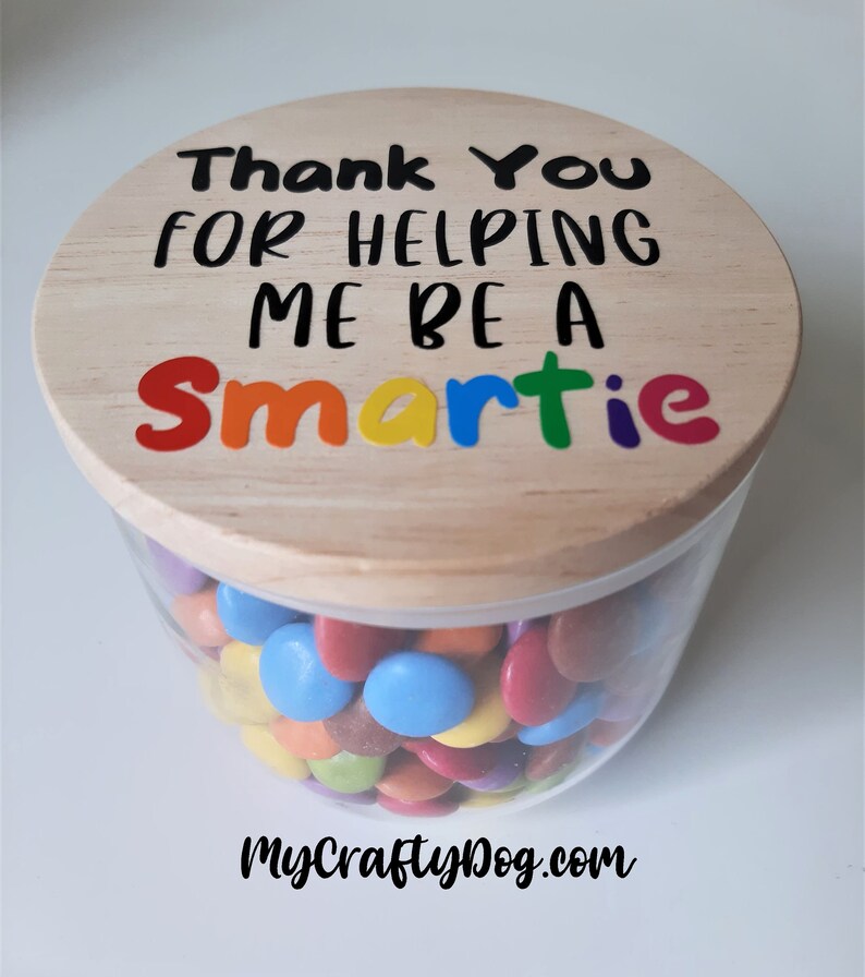 Thank You for Helping Me Be a Smartie Sticker for DIY Teacher - Etsy ...
