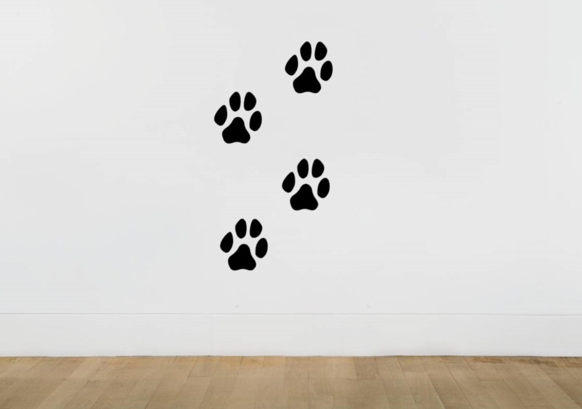 Paw Print Sticker Sets Dog Paw Prints Set of 4 or More Cat - Etsy Australia