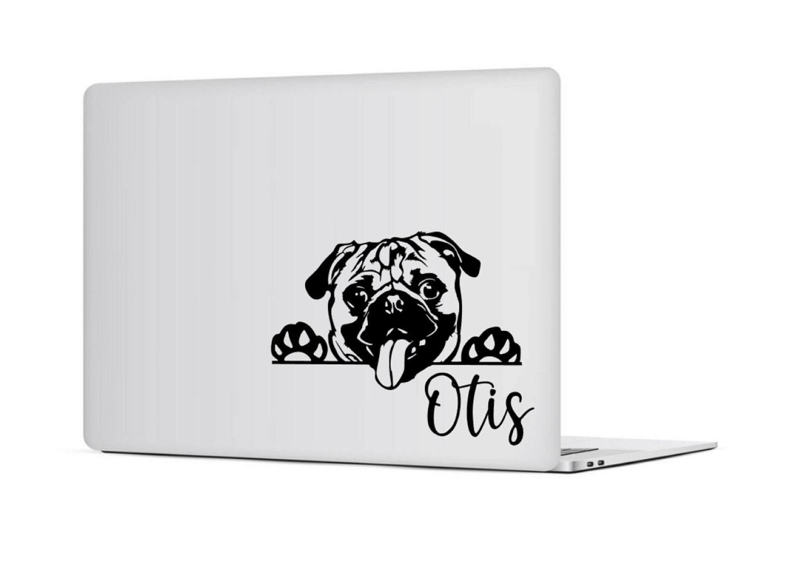 Peeking Pug Car Decal Sticker Pug Sticker - Etsy Australia