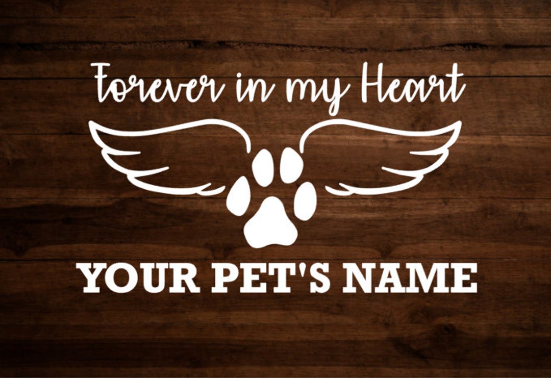 Customized Dog Memorial Decal Sticker. Pet Memorial Decal. Dog Cat ...