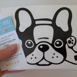 French Bulldog Car Decal / Sticker Frenchie Window Vinyl Dog Decals ...