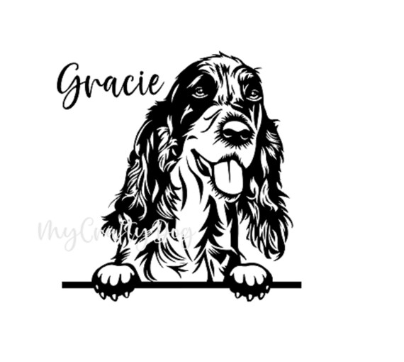 English Cocker Spaniel Peeking Car Decal Sticker English | Etsy Australia