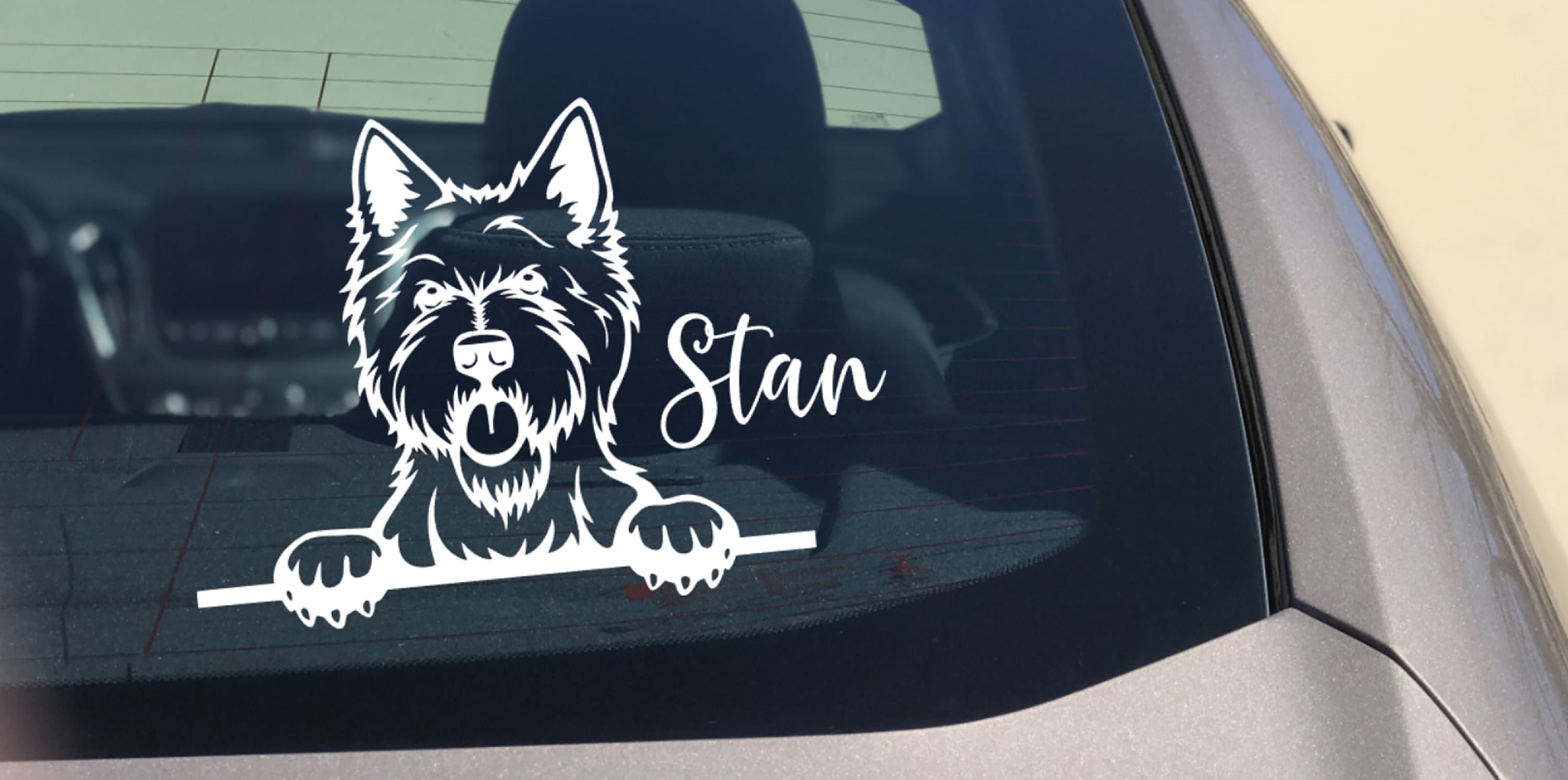 Peeking Westie Car Decal / Sticker West Highland Terrier | Etsy