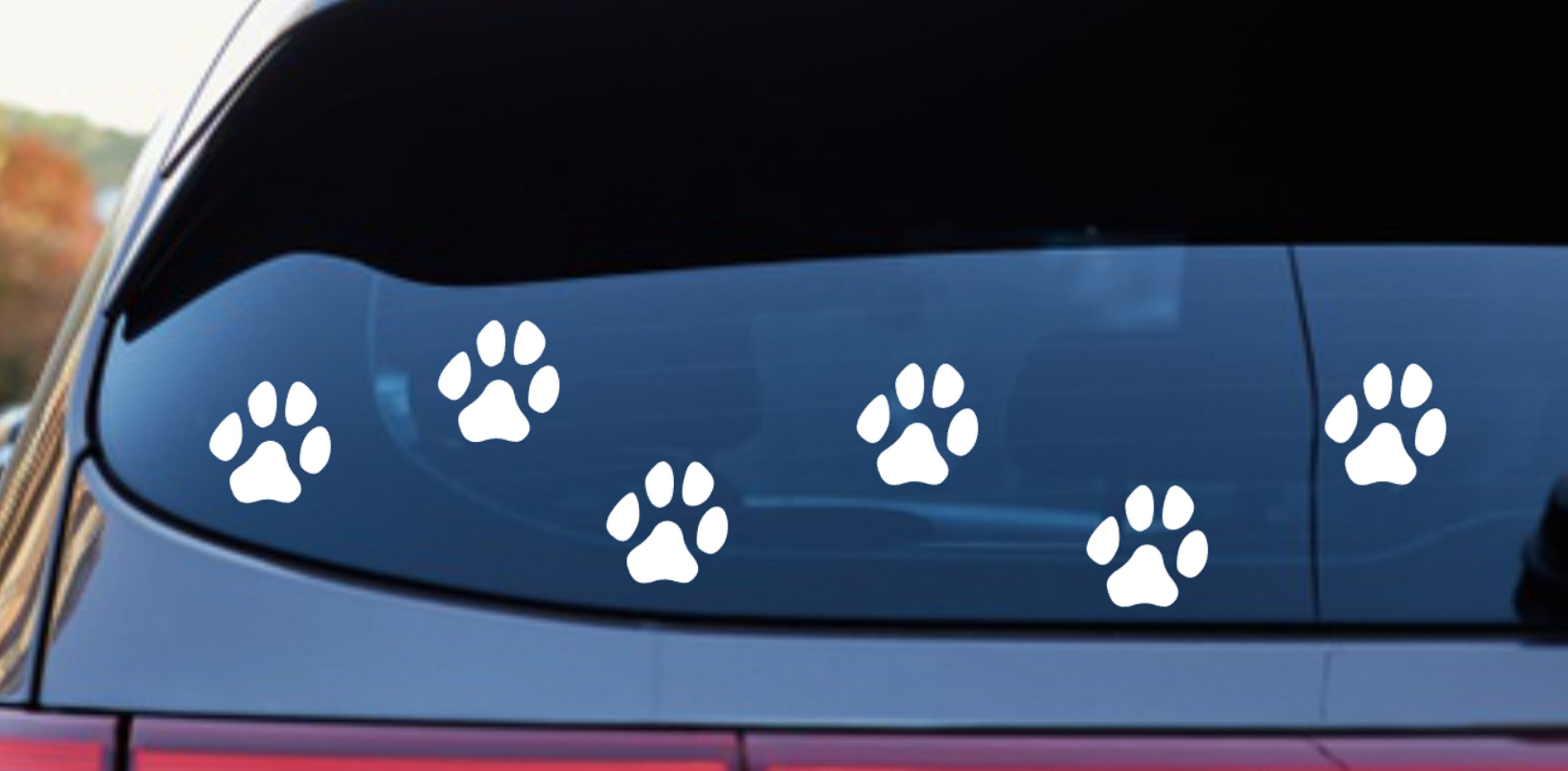 Set of 6 Large Paw Prints Stickers Dog Paws Car Decal Vinyl - Etsy