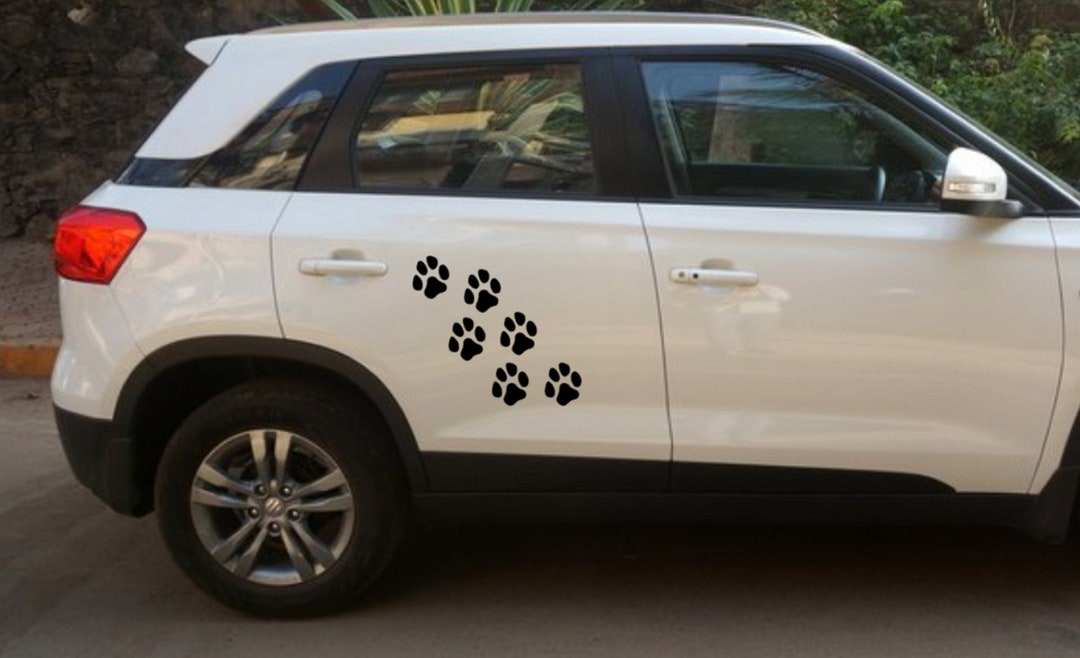Set of 6 Large Paw Prints Stickers Dog Paws Car Decal Vinyl Sticker Cat ...