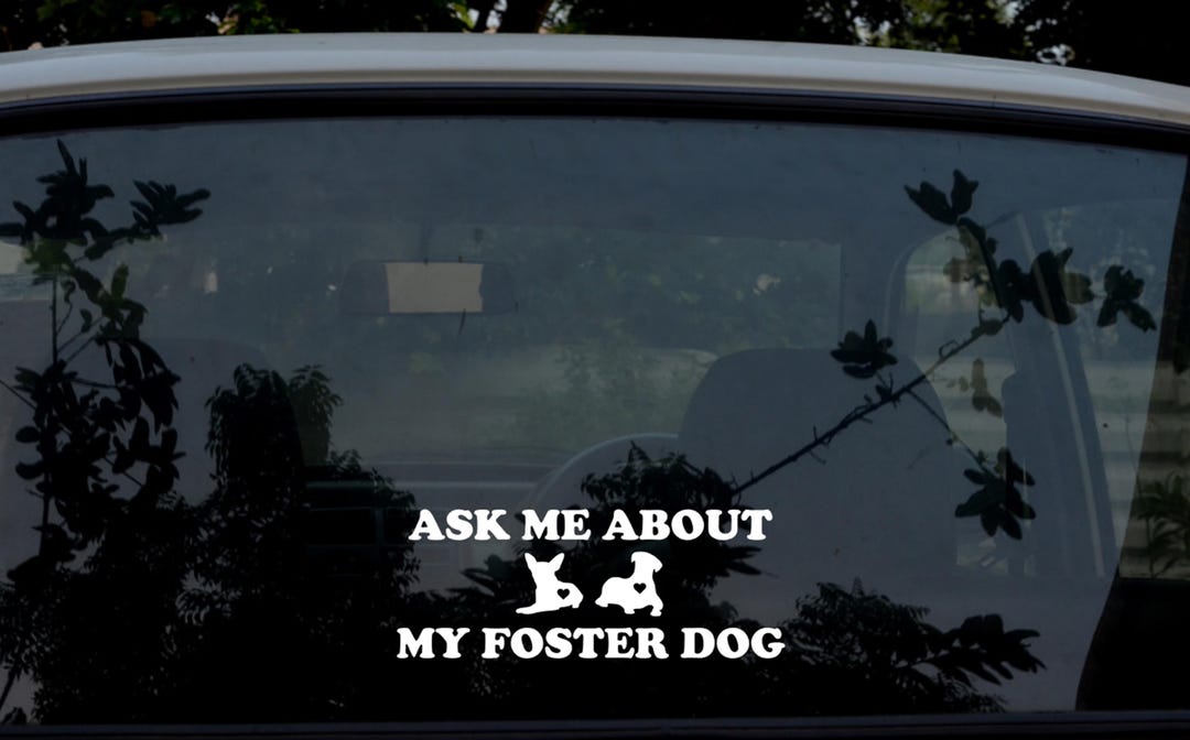 Ask Me About My Foster Dog Car Decal Waterproof Vinyl Sticker. Rescue ...