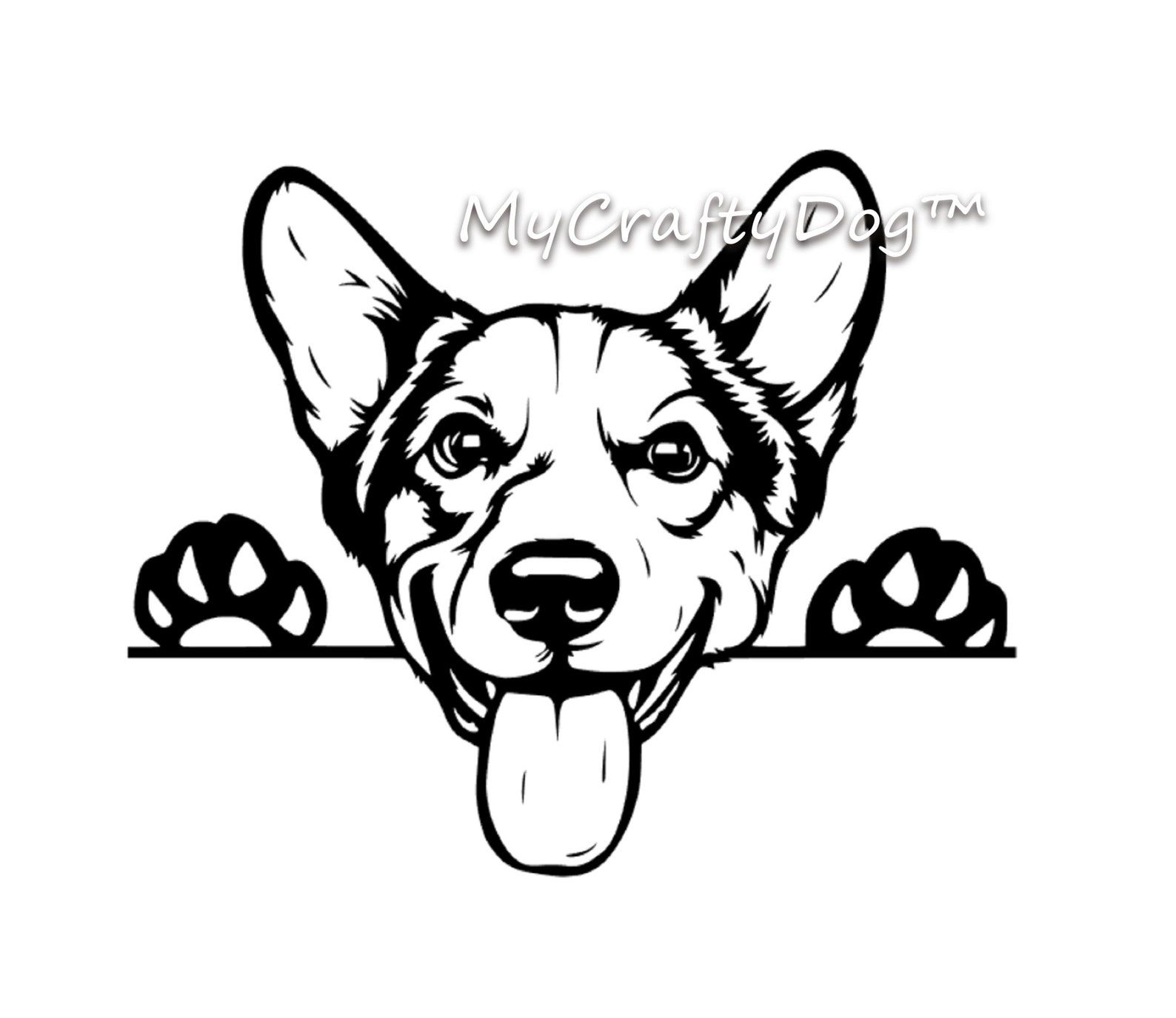 Corgi Peeking Dog Car Decal Sticker Corgi Dog Sticker Vinyl - Etsy ...
