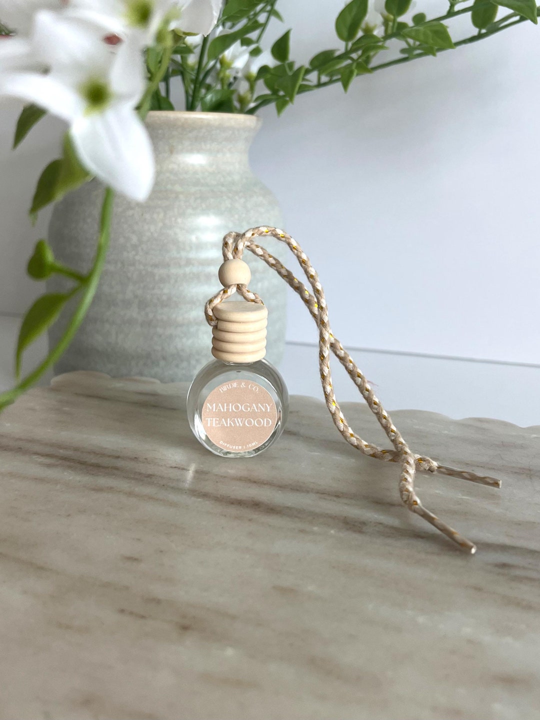 Mahogany Teakwood Car Diffuser,aesthetic Car Diffuser,essential Oil Car ...
