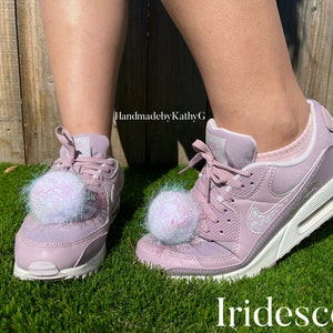 Tinkerbell Puff Ball Shoe Clips, Pom Poms, Tinkerbell Inspired, White ...